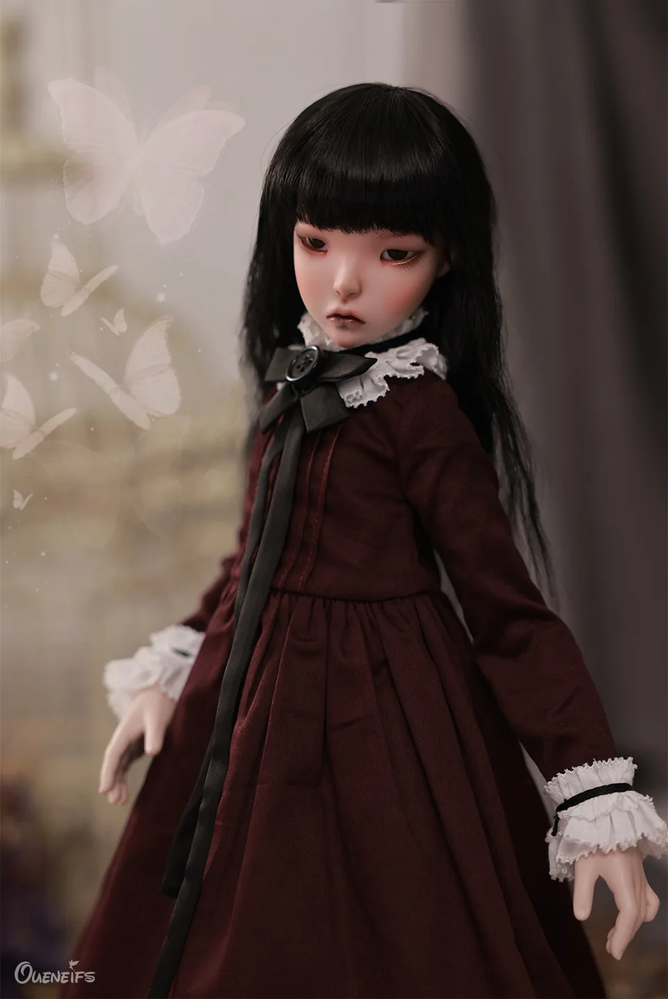 New Design BJD Edda Doll 1/4 Roze Body Red Vintage Dress Elegant And ...