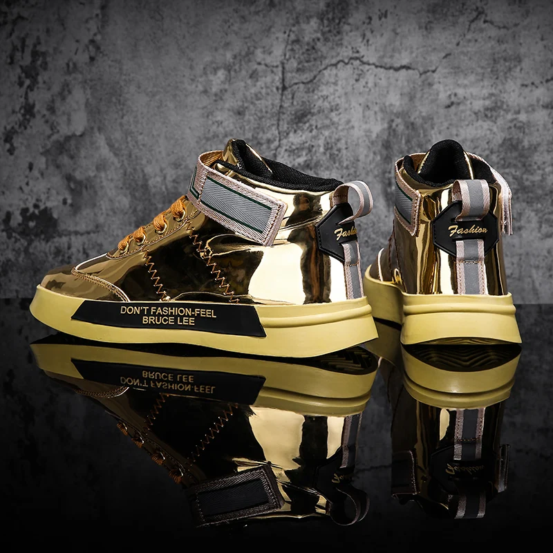 KLYWOO-Hot-Sale-Gold-Trend-Sneakers-For-Men-Hip-Hop-Luxury-Casual-Mens ...