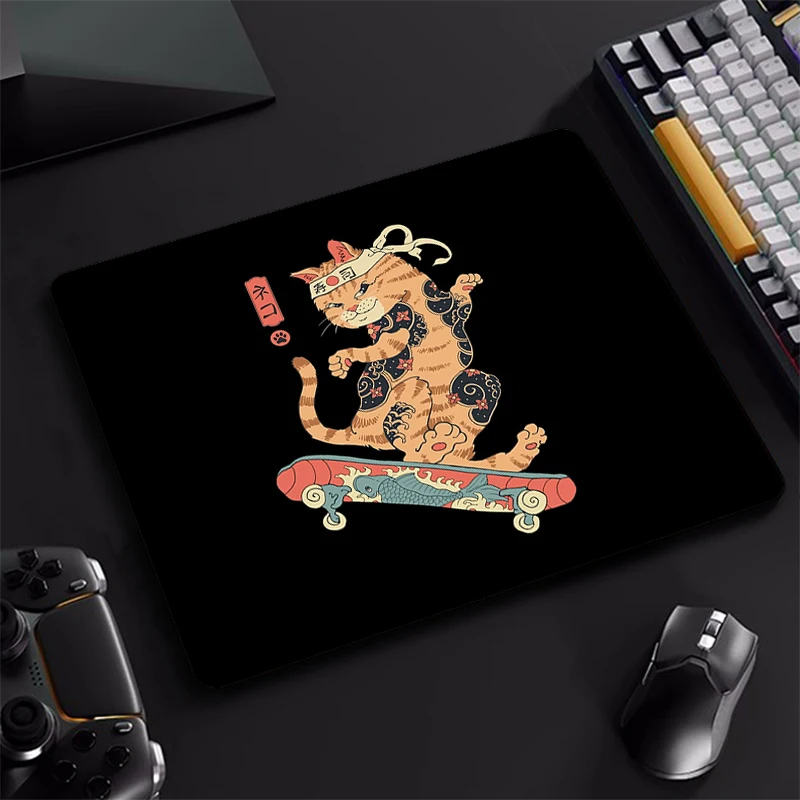 Japanese-Cat-Small-Mouse-Pad-Gamer-Non-Slip-Computer-Gaming-Mousepad ...