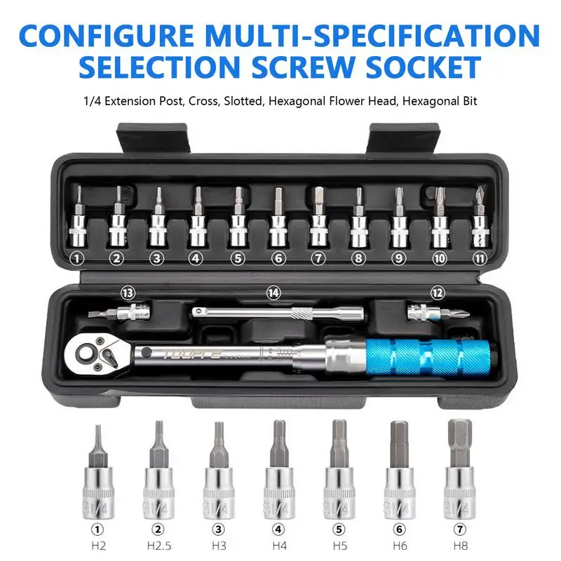 15Pcs-Torque-Wrench-Set-1-4-2-24Nm-Bike-Torque-Wrench-Allen-Key-Tool ...