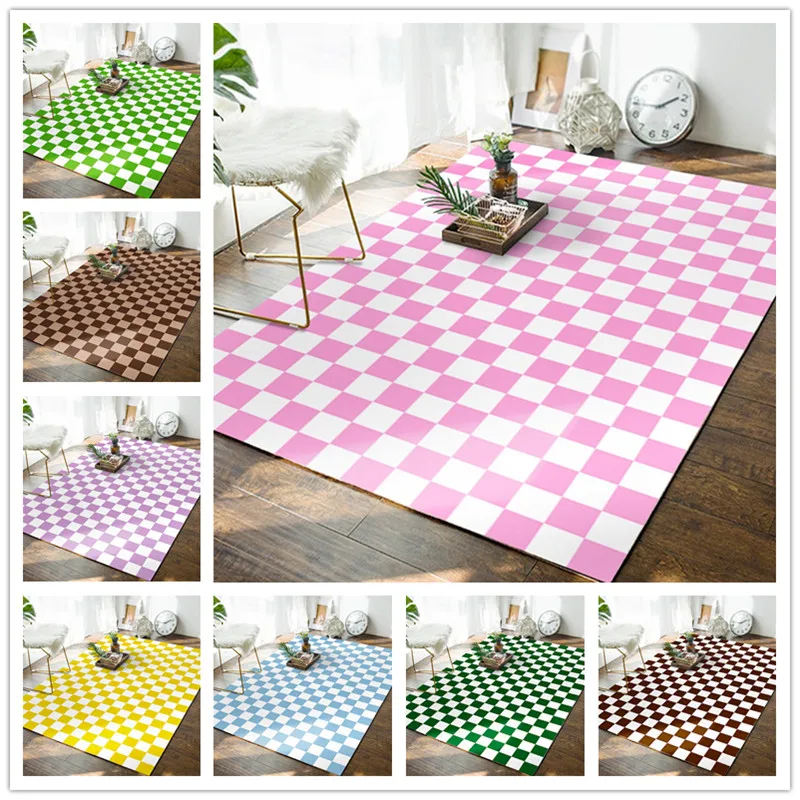 Large-Area-Rug-Plaid-Carpets-for-Living-Room-Decoration-Checkerboard ...