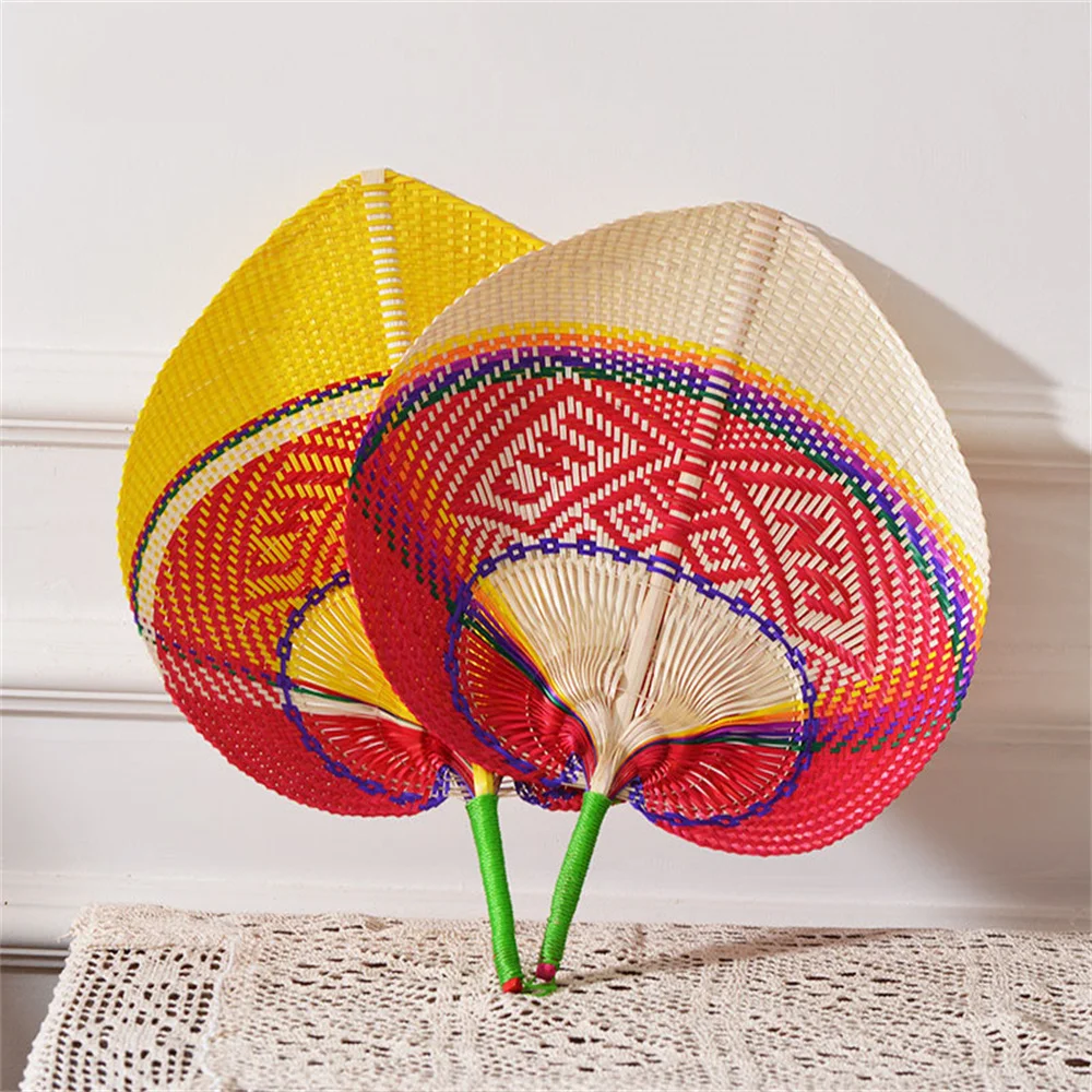 Handmade-Bamboo-Woven-Fan-Straw-Woven-Summer-Cooling-Hand-Fan-Creative ...