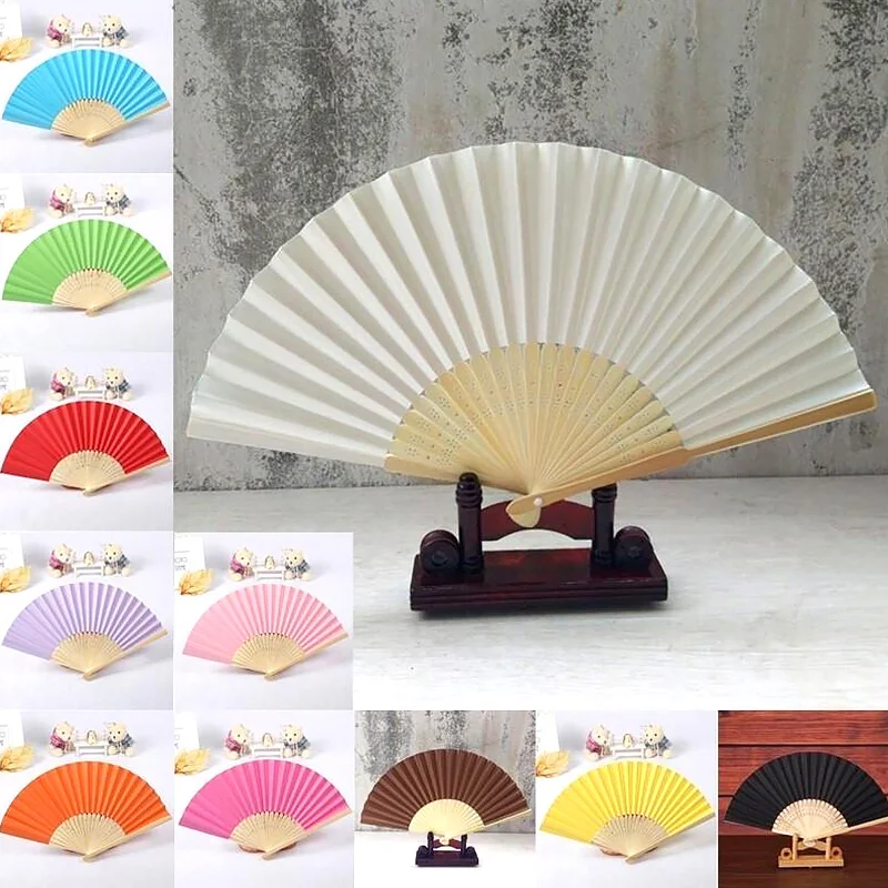 Paper-Bamboo-Folding-Hand-Fan-Portable-Chinese-Bamboo-Paper-Fan-Kids ...