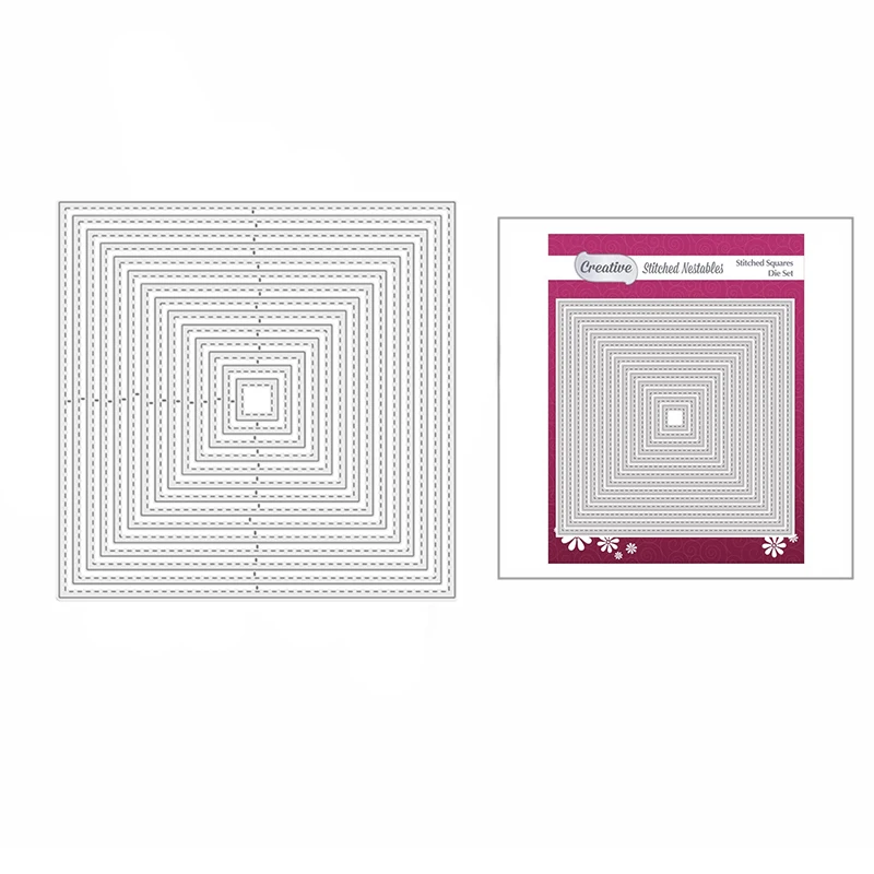 2021-New-Nesting-Stitched-Squares-Metal-Cutting-Dies-for-DIY ...