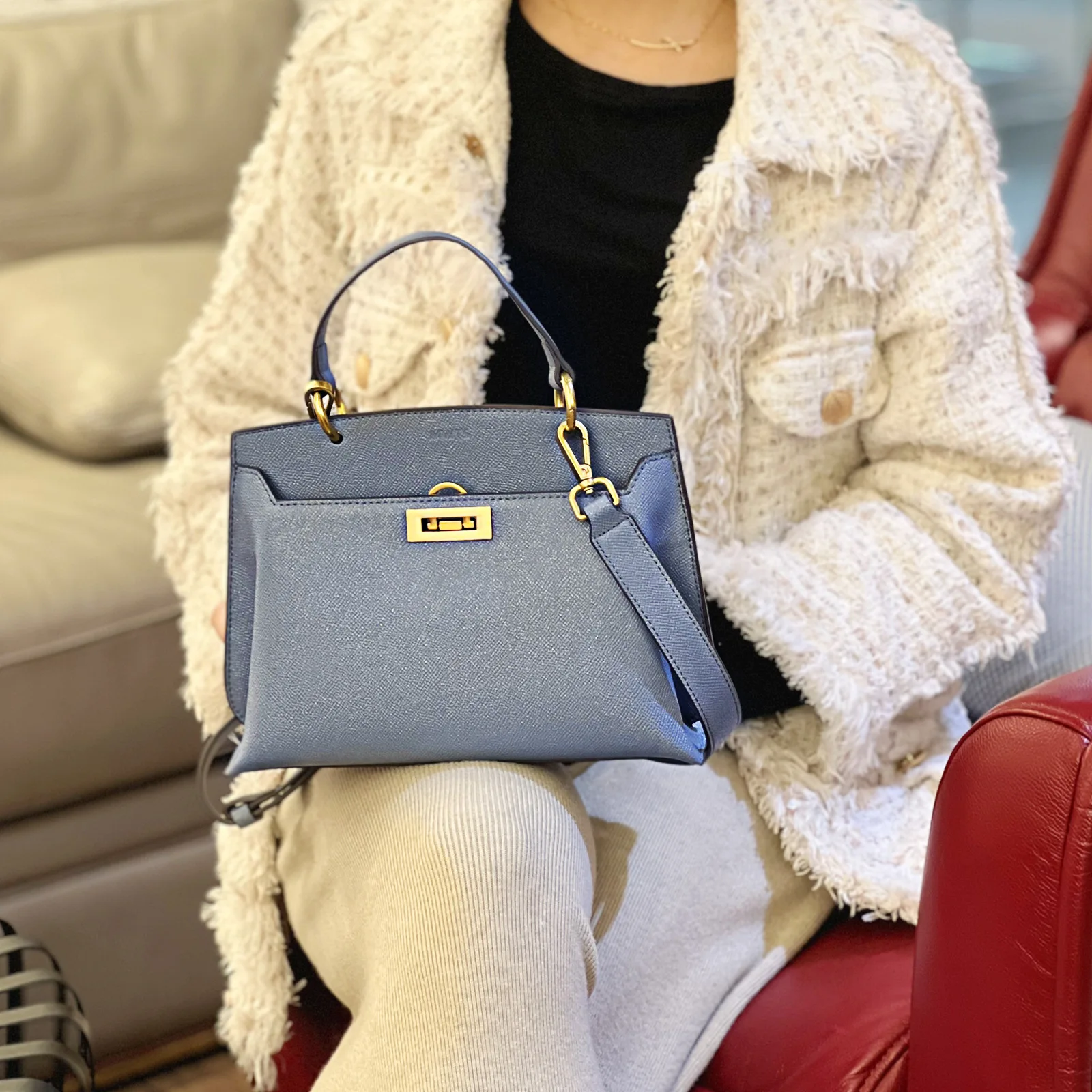 Fashion-Custom-Lychee-Pattern-Leather-Ladies-Elegance-Crossbody-Handbag ...