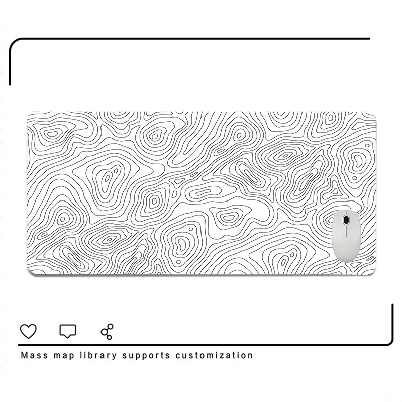 Large Black and White Gaming Mouse Pad Gamer Big Mouse Mat Computer ...