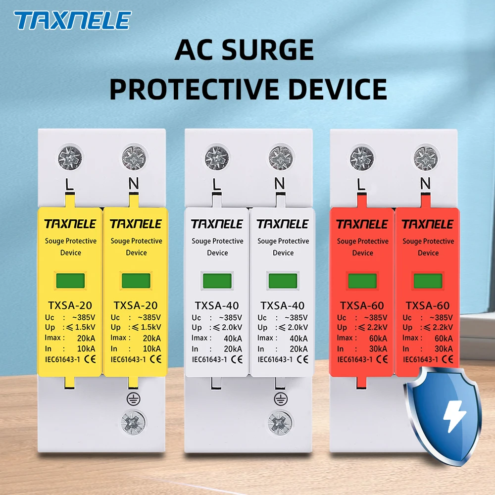 SPD-2P-Surge-Protector-Low-Voltage-AC-Distribution-Household-Lightning ...