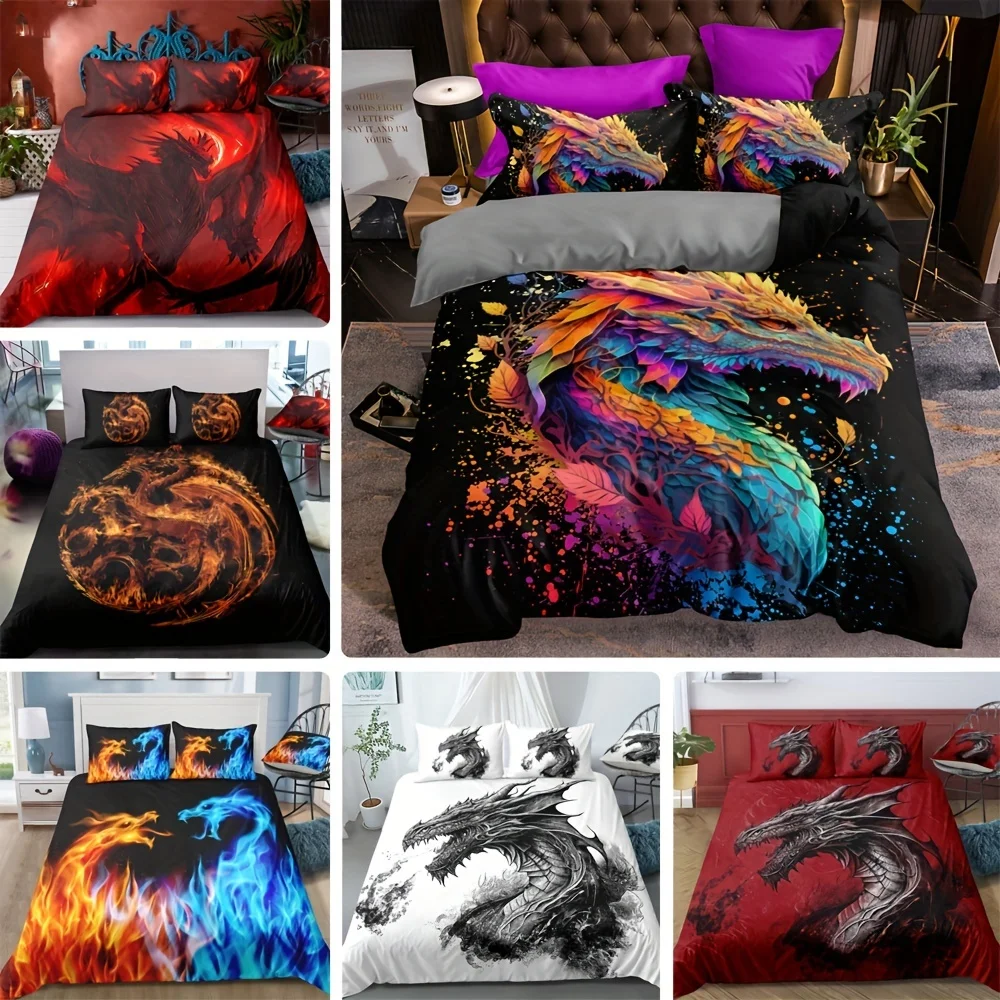 Mystical-Dragon-Duvet-Cover-Set-Soft-and-Comfortable-Bedding-for ...