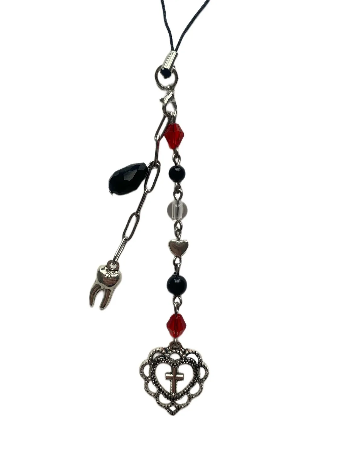 Handmade Vampire Love Phone Charm Keychain | Vampirecore | Y2K Anime ...