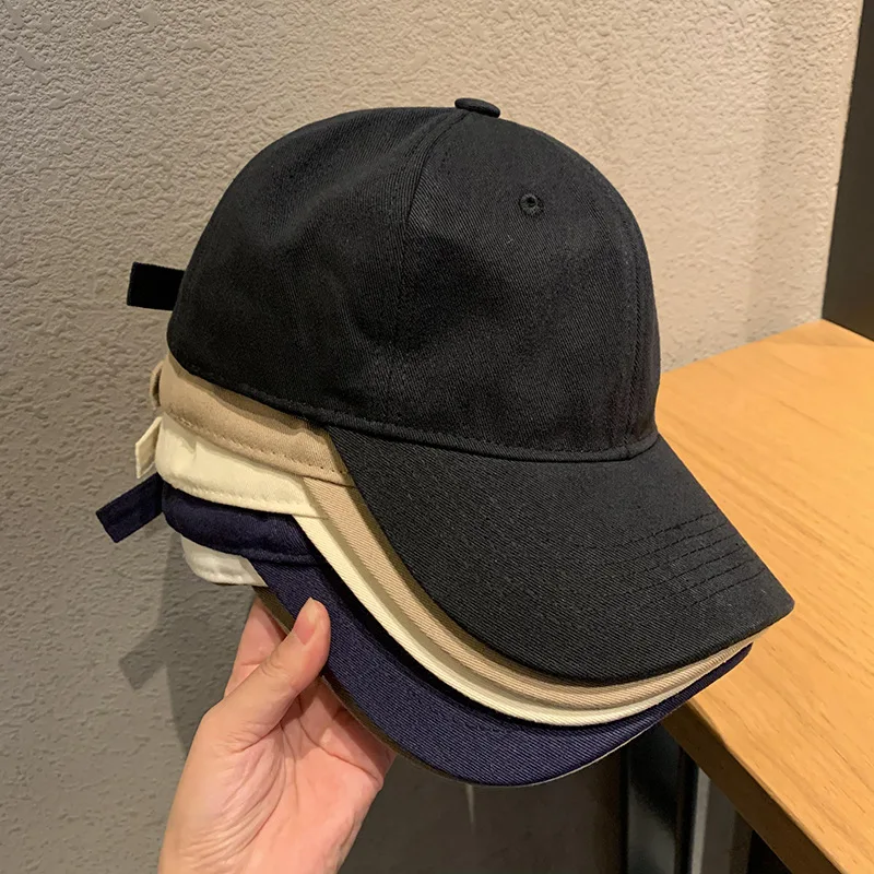 Retro Solid Color Unisex Baseball Cap Soft Cotton Outdoor Sunscreen Hat ...