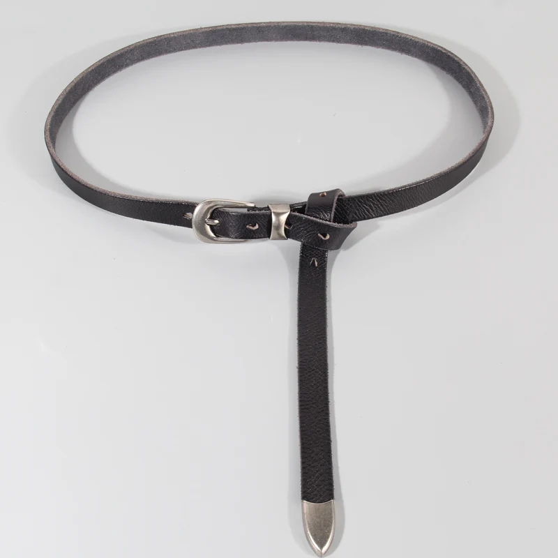 Extended Thin Section Knotted Decorative Ladies Belt All-match Slim ...