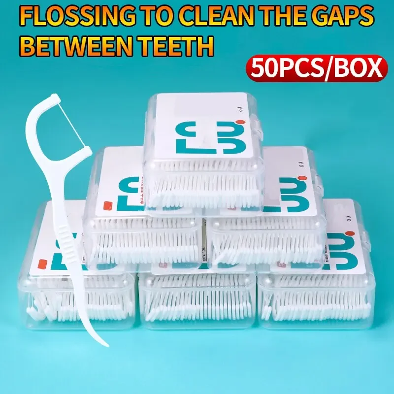 150pcs-Dental-Floss-Plastic-Toothpicks-Disposable-Cleaning-between ...