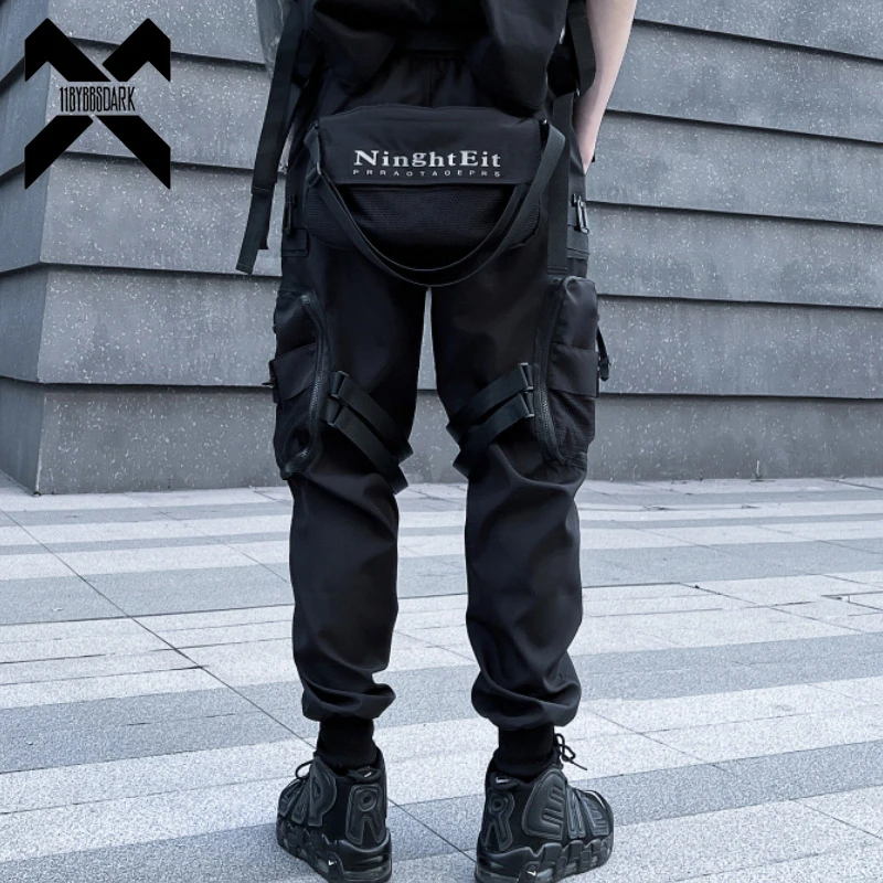 Hip-Hop-Tactical-Cargo-Pants-Men-Multi-Pocket-Ribbon-Design-Joggers ...