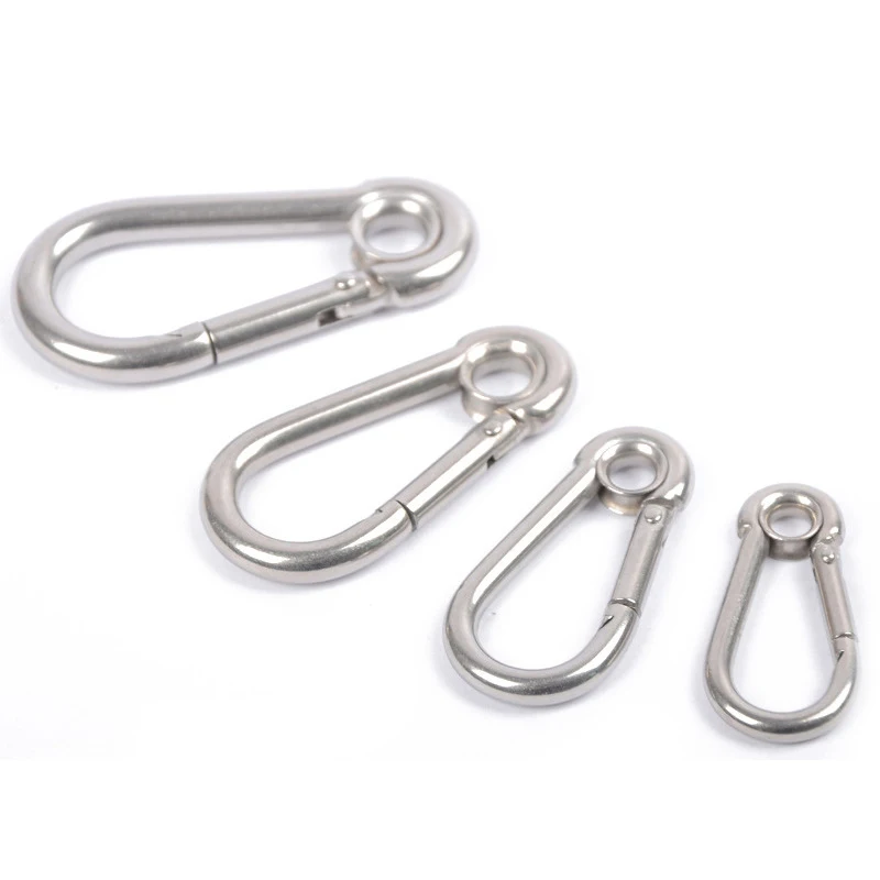 M4-M5-M6-M7-M8-Stainless-Steel-Carabiner-Carbine-Snap-Hook-with-Eyelet ...