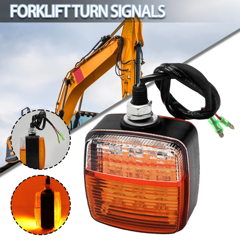 New 2pcs 12V-80V LED Forklift Lights Truck Trailer Turn Signal Lights Warning Indicator Lamp ...