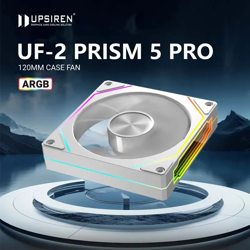 UPSIREN-UF-2-PRISM-5-PRO-Computer-Chassis-Fan-12cm-ARGB-4-Pin-PWM-Quiet ...