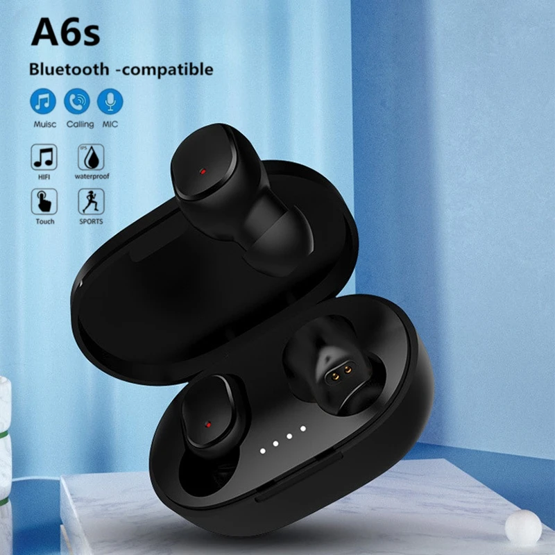 A6S Original TWS Wireless Bluetooth Headset 5.0 Wireless Earphones ...