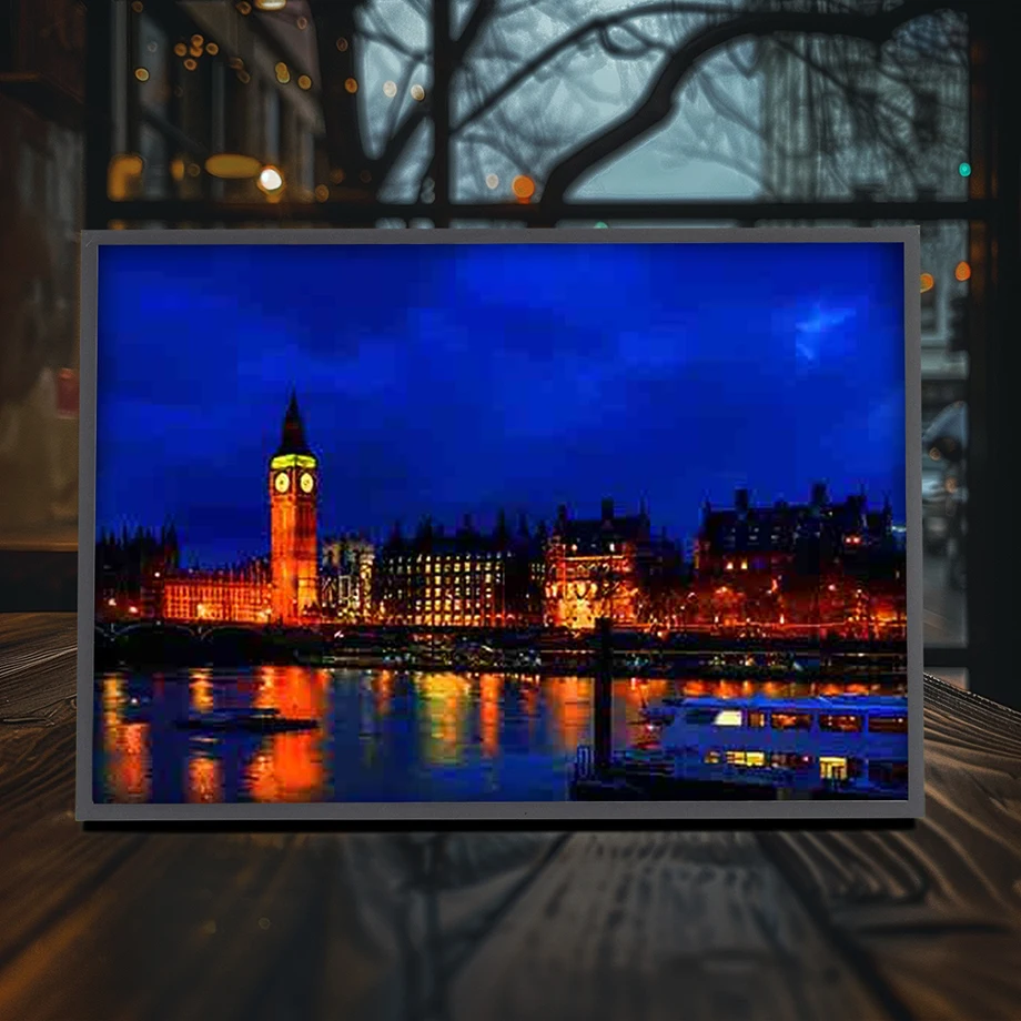 London-City-At-Night-Big-Ben-LED-Light-Painting-Photo-Frame-USB ...