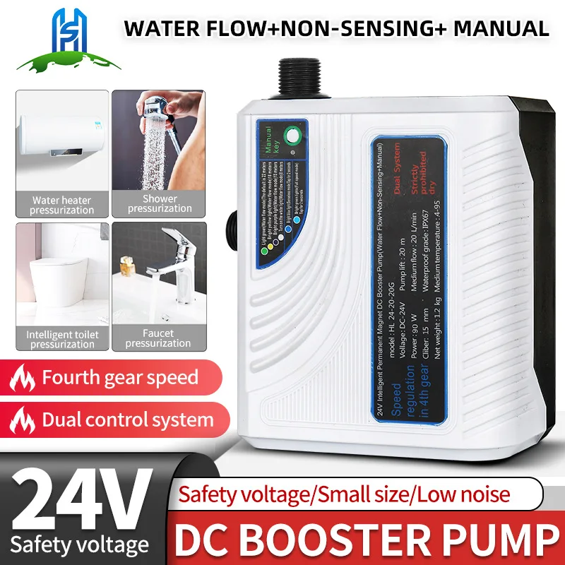 Bomba de refuerzo automática para el hogar, bomba de agua de grifo sin escobillas, silenciosa ...