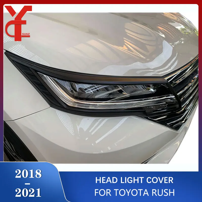 Chrome-Black-ABS-Head-Lights-Cover-For-Toyota-Rush-2018-2019-2020-2021 ...