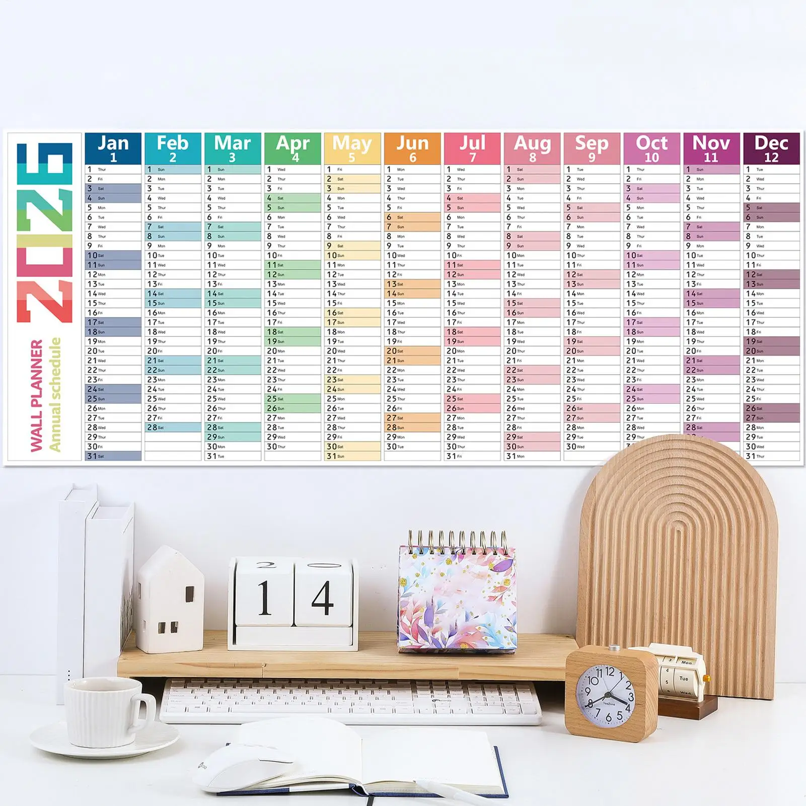 2026 English wall calendar, Dry Erase Wall Planner Agenda Planner Thick ...