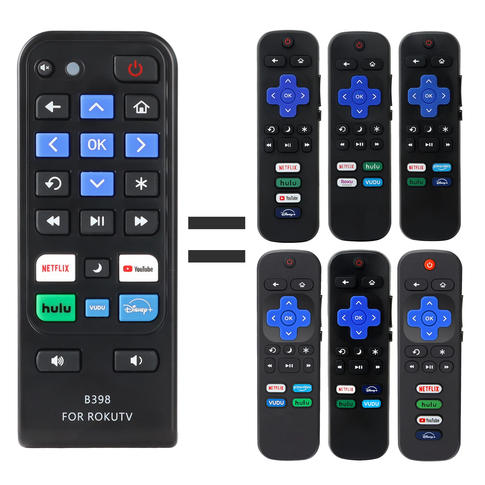 New-Universal-Remote-Control-Use-for-Roku-Home-Smart-TV-Controller-No ...