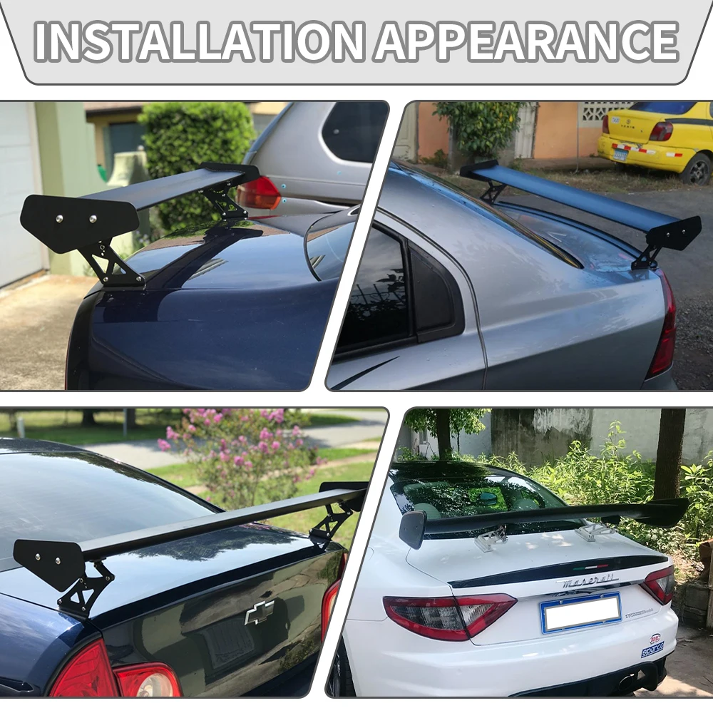 Spoiler Wing 43.3 Inch Universal GT Wing Spoiler - Adjustable Aluminum ...