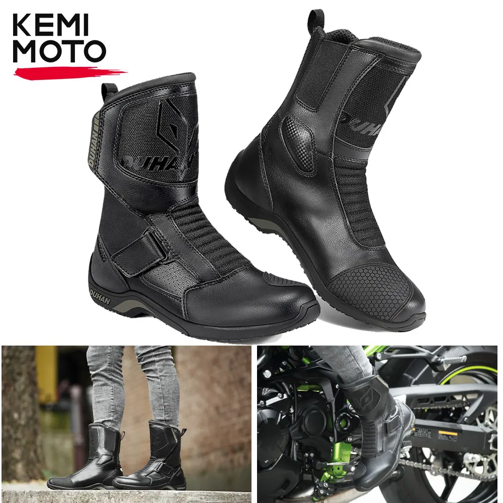 Motorcycle Men Boots Motocross Off-road Riding Boots Motorboats Racing ...