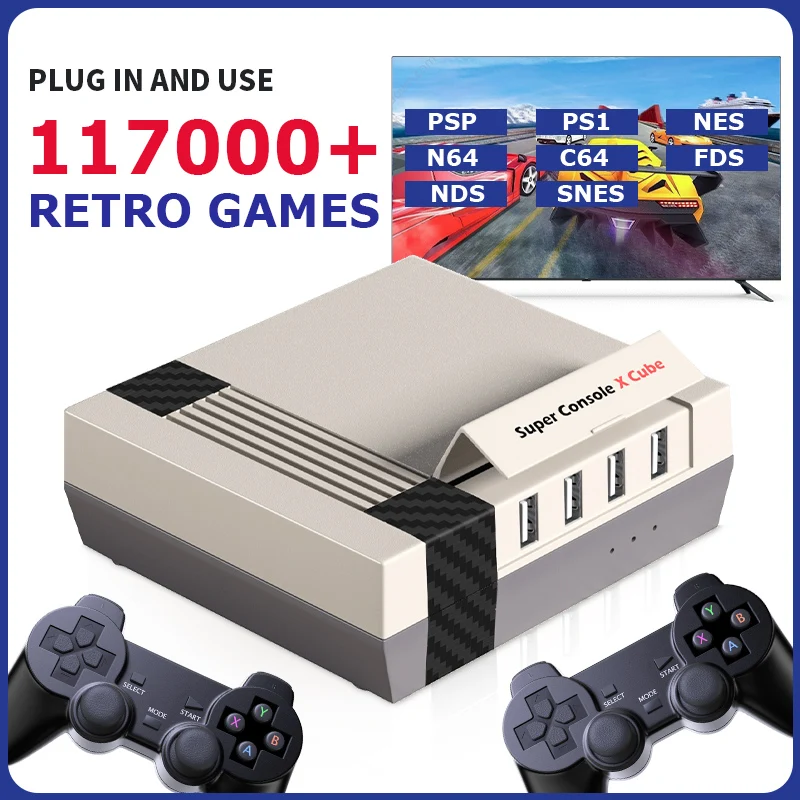 Super Console X Cube Retro Video Game Consoles With 117000 Games For ...