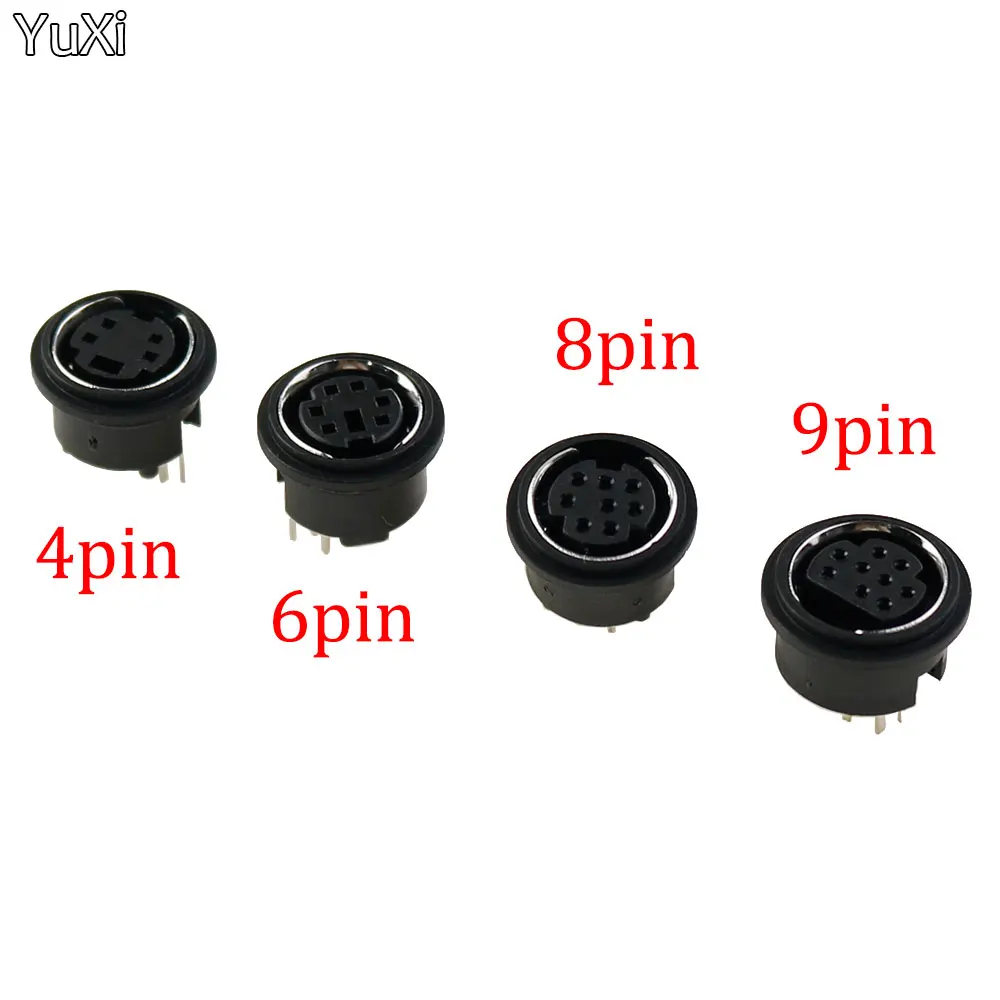 YUXI 10pcs 4Pin 6Pin 8Pin 9Pin Din Female Socket Connector Jack ...