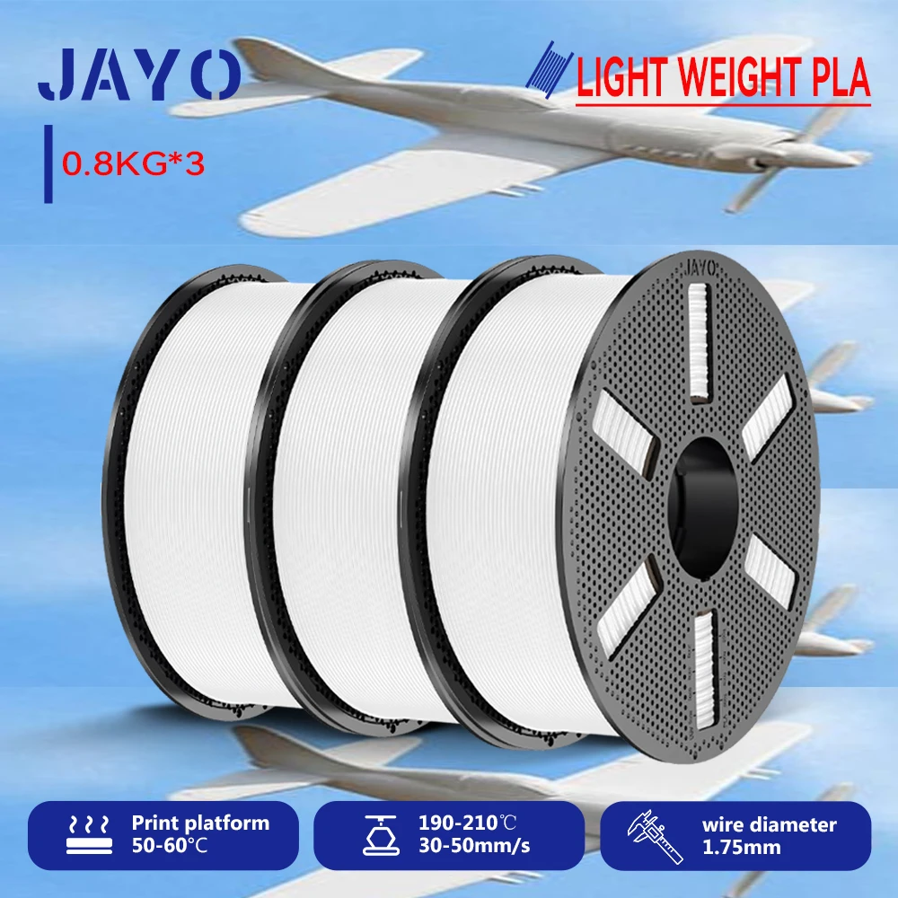 JAYO LW-PLA Filament 1.75MM Light Weight PLA 3D Printer Filament Suit ...