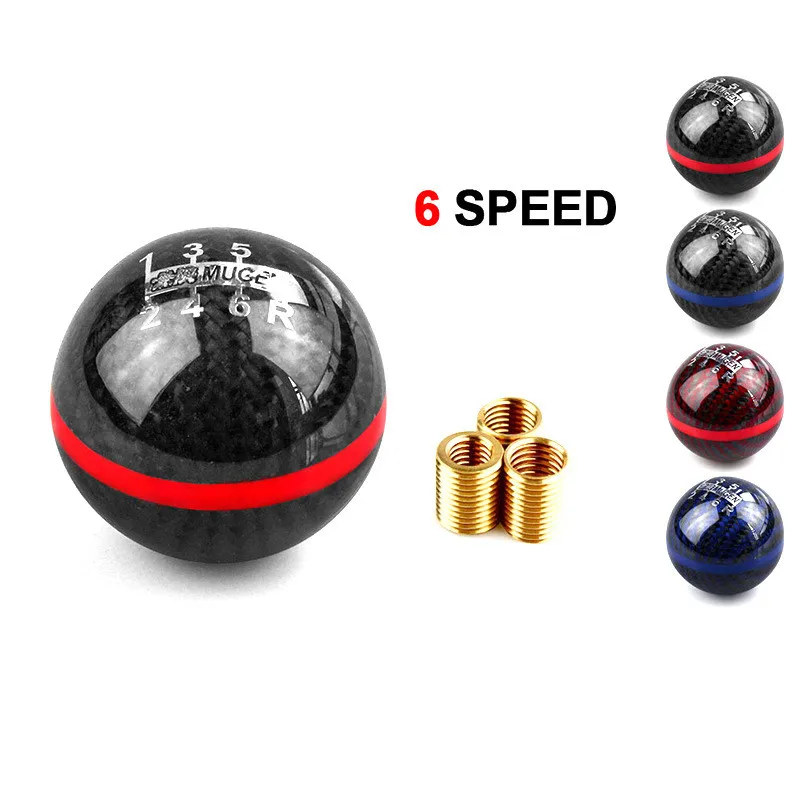 UNIVERSAL-Mugen-Carbon-Fibre-5-Speed-6-Speed-Gear-Shift-Knob-Shifter ...
