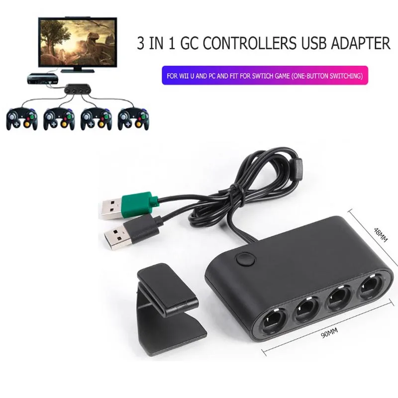 4-Ports-Game-Converter-for-GameCube-GC-3-in-1-Controller-USB-Adapter ...