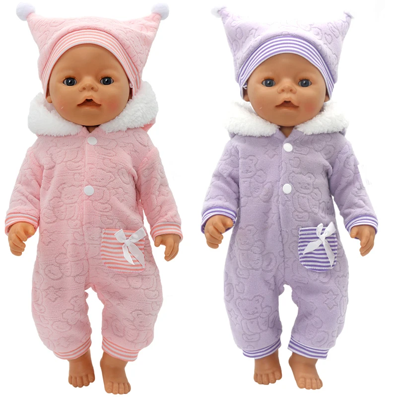 17inch-New-Born-Baby-Doll-Clothes-Strap-Jeans-Pants-Shirt-45cm-American ...