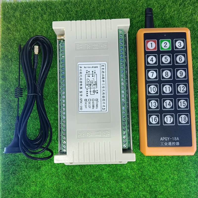 2000m Dc 12v 24v 18ch 18 Ch Radio Controller Rf Wireless Remote Control ...