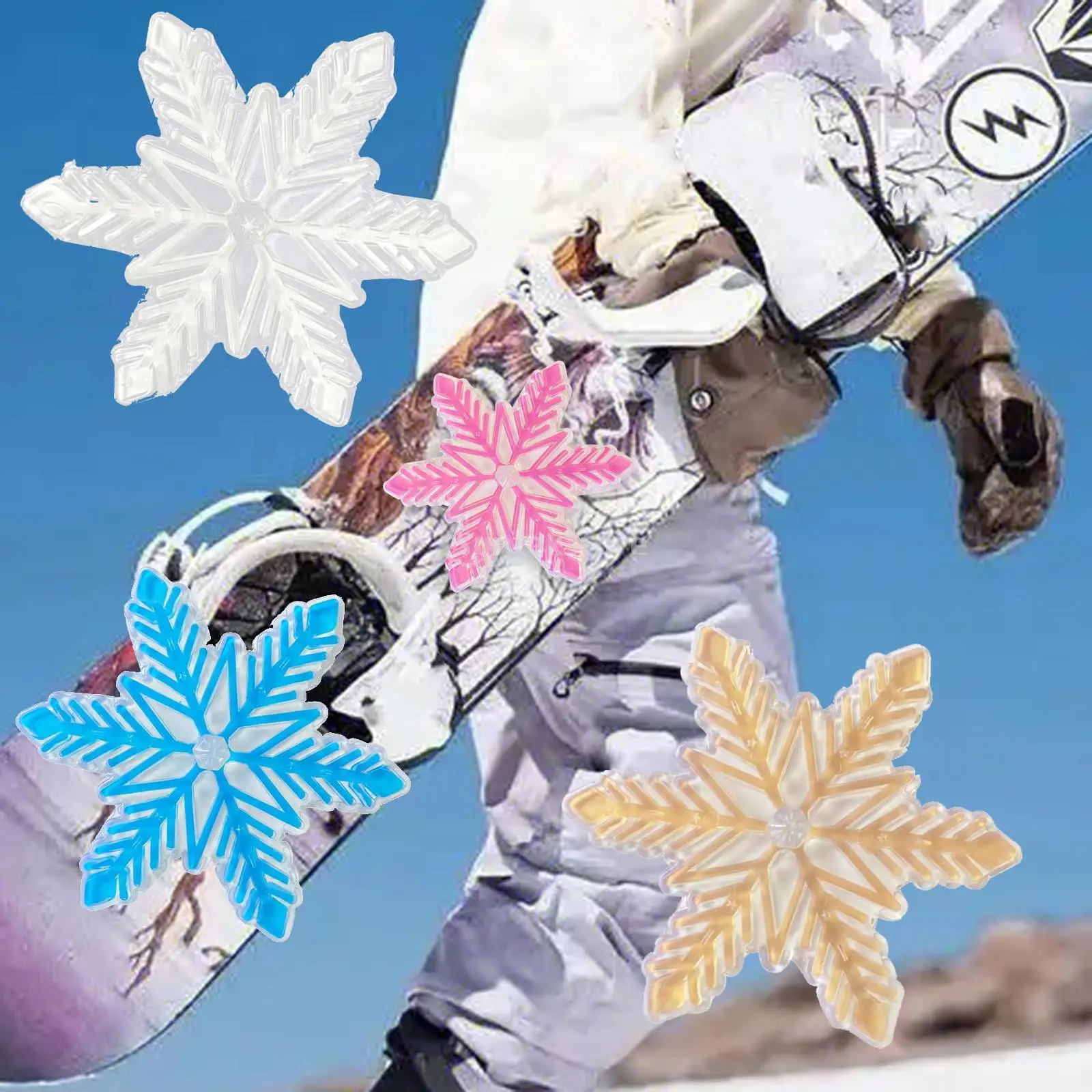 3D Snowflake Snowboarding Stomp Pad Accessory Anti Slip PVC Material ...