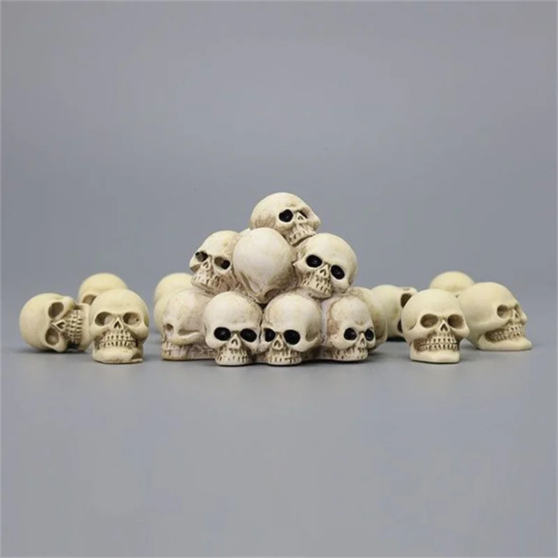 Skull Head Mini Figures Halloween Miniature Cartoon Pirate Skulls Heads ...
