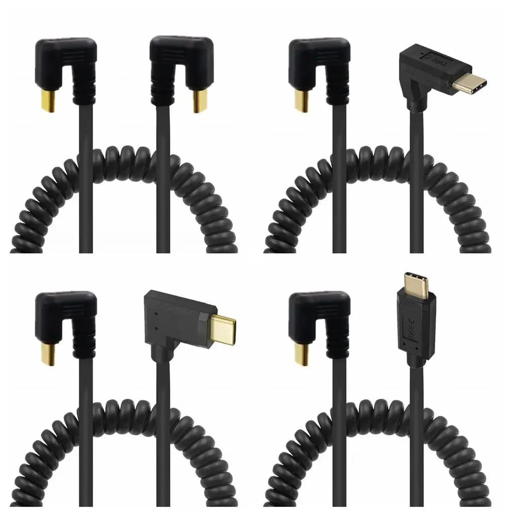 Gold-Plated-Double-Angle-USB-3-1-Type-C-Male-To-U-shaped-Cable-10Gbps ...