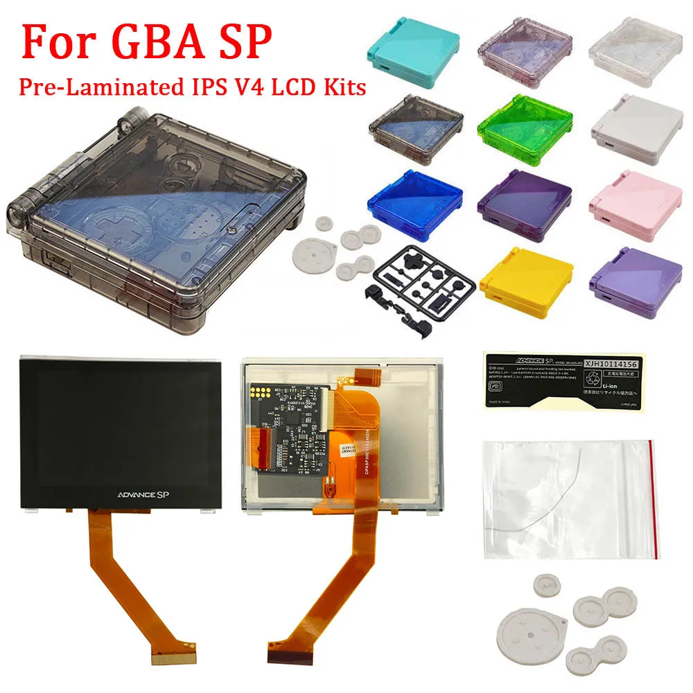Para-kits-de-pantalla-LCD-IPS-V4-prelaminados-GBA-SP-con-juegos-de ...
