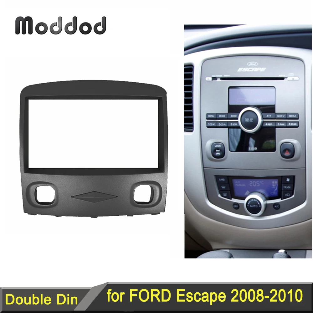 Double-Din-Stereo-Panel-for-Ford-Escape-Radio-Fascia-Refit-Dash-Mount ...
