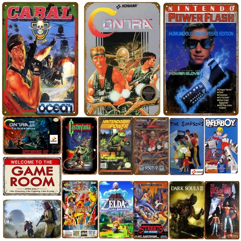 Video-Game-Metal-Tin-Sign-Cartoon-Anime-Retro-Poster-Wall-Decor-House ...