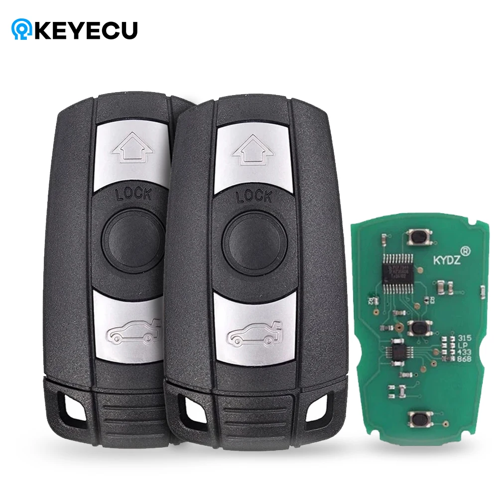2× KYDZ CAS3 PCF7953 Chip Smart Remote Key Fob 3 Buttons 315LP 315MHz ...