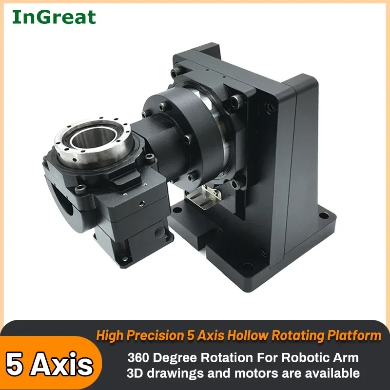 5-Axis-Rotating-Platform-Hollow-Electric-Indexing-Rotary-Table-High ...