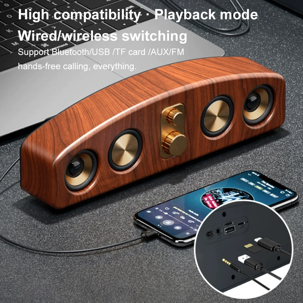 Retro Home Subwoofer With Composite Diaphragm HIFI Sound And 360° 3D ...