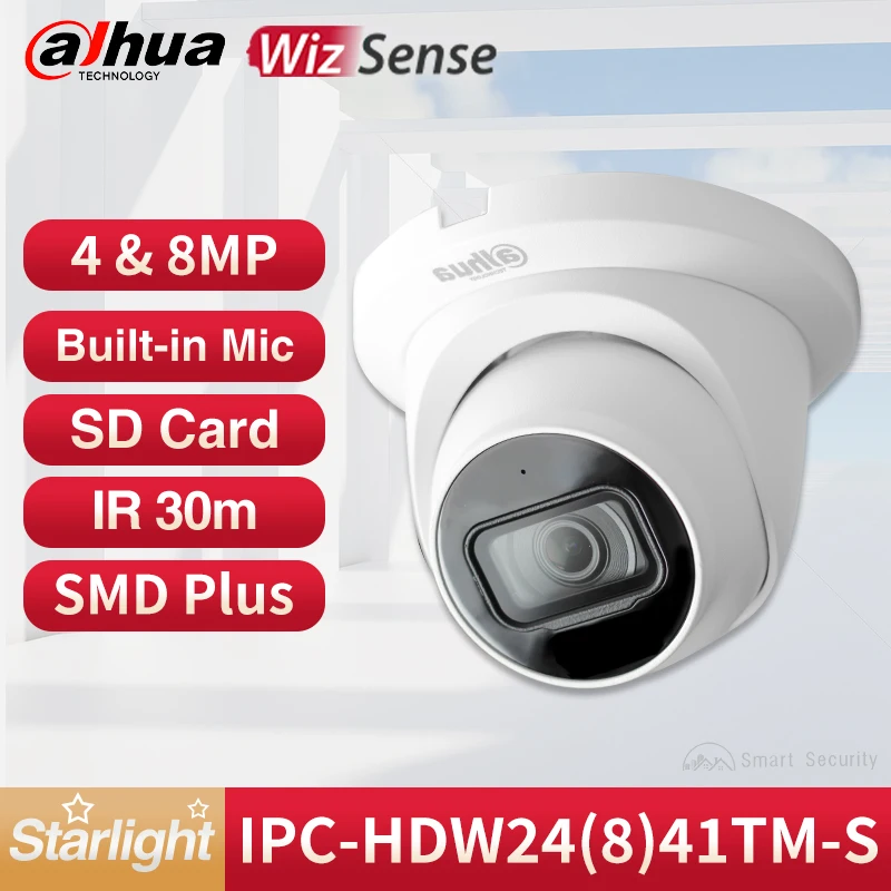 Dahua-4MP-8MP-WizSense-Turret-Camera-Outdoor-Full-Metal-Body-Waterproof ...
