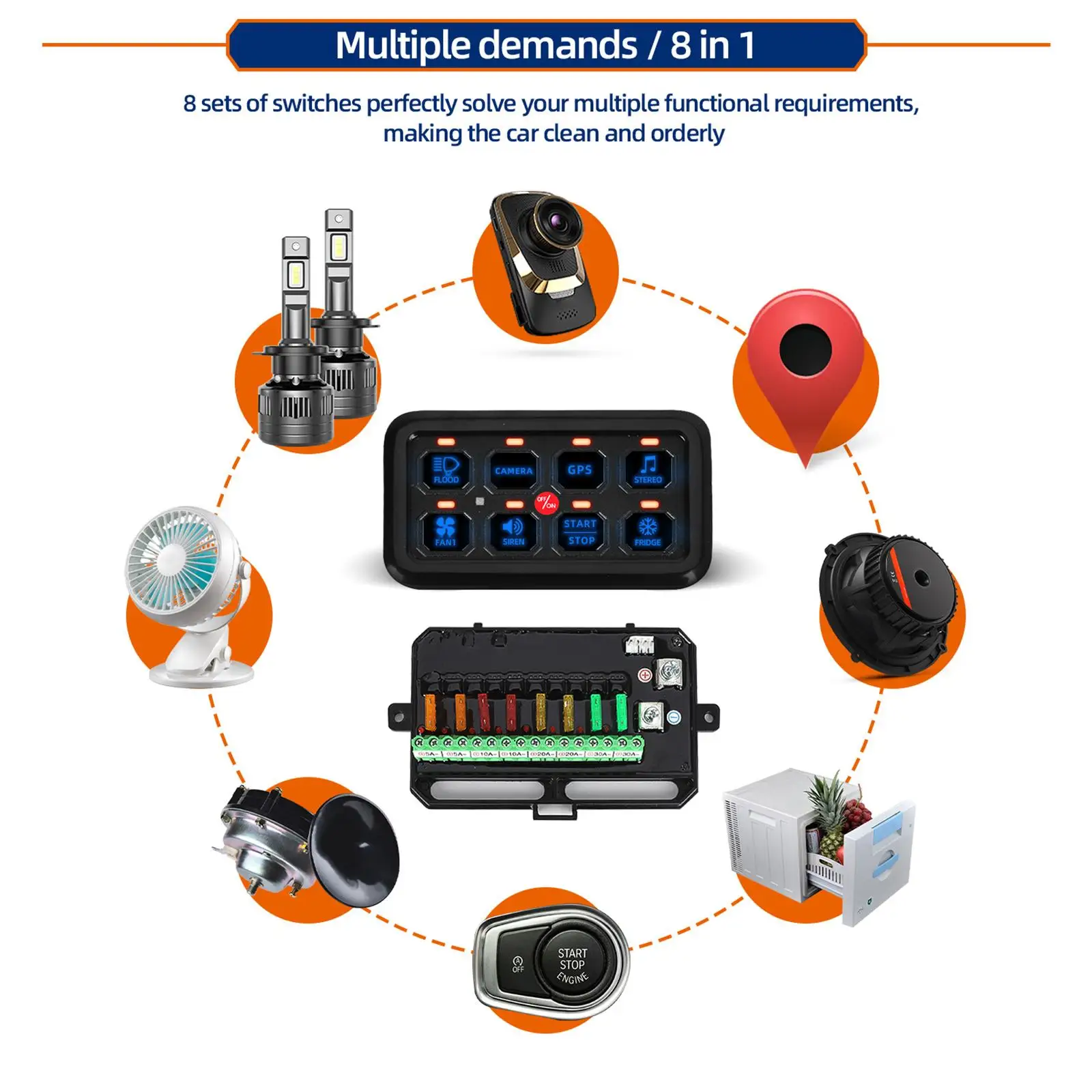 8-Gang-Switch-Panel-Multi-Protection-Control-Panel-Relay-Box-on-Off ...