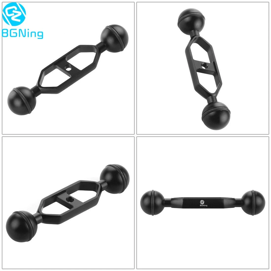 Aluminum Alloy Underwater Dual Ball Joint Extention Arm Diving Lights ...
