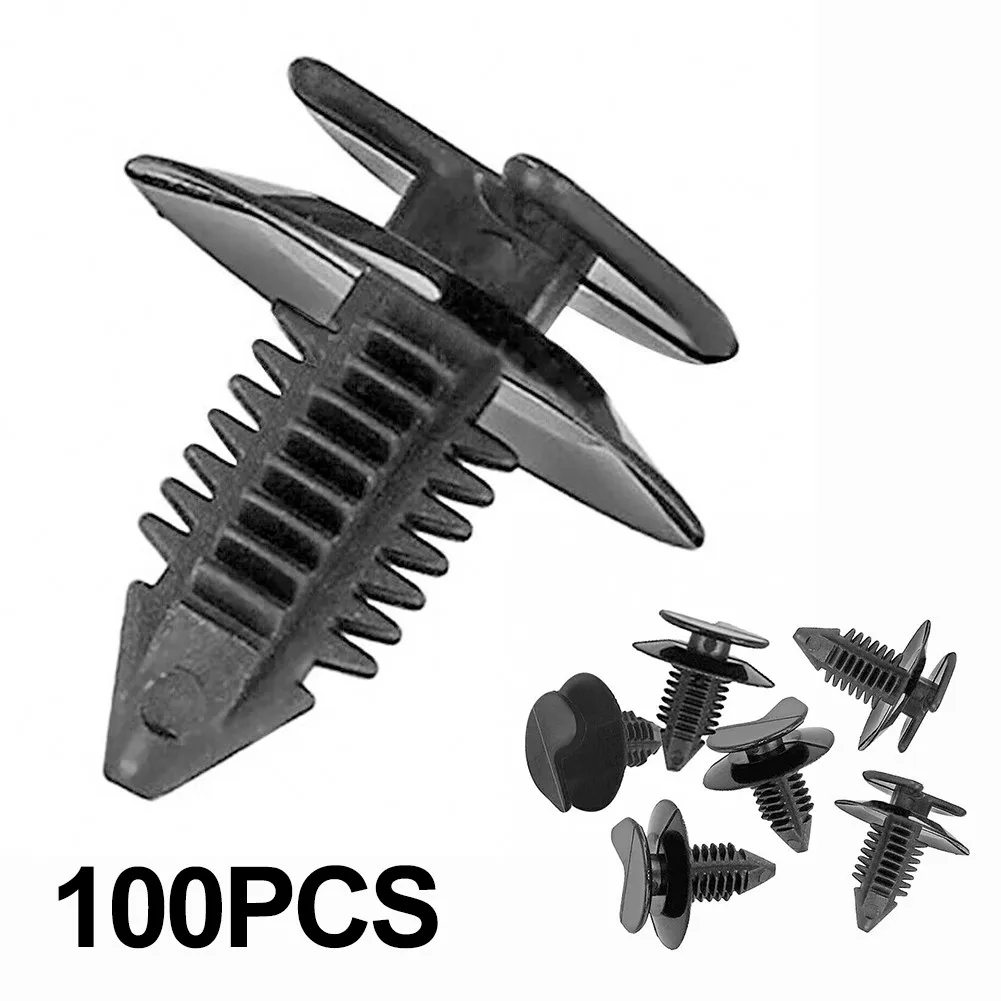 100Pcs-Plastic-Hidden-Trim-Panel-Fixing-Clips-Fit-21mm-Hole-Car ...