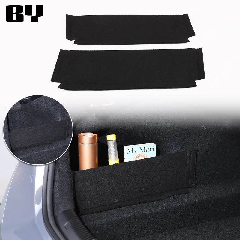For-BMW-5-Series-G60-2024-Car-Accessories-Flannel-Trunk-Side-Storage ...