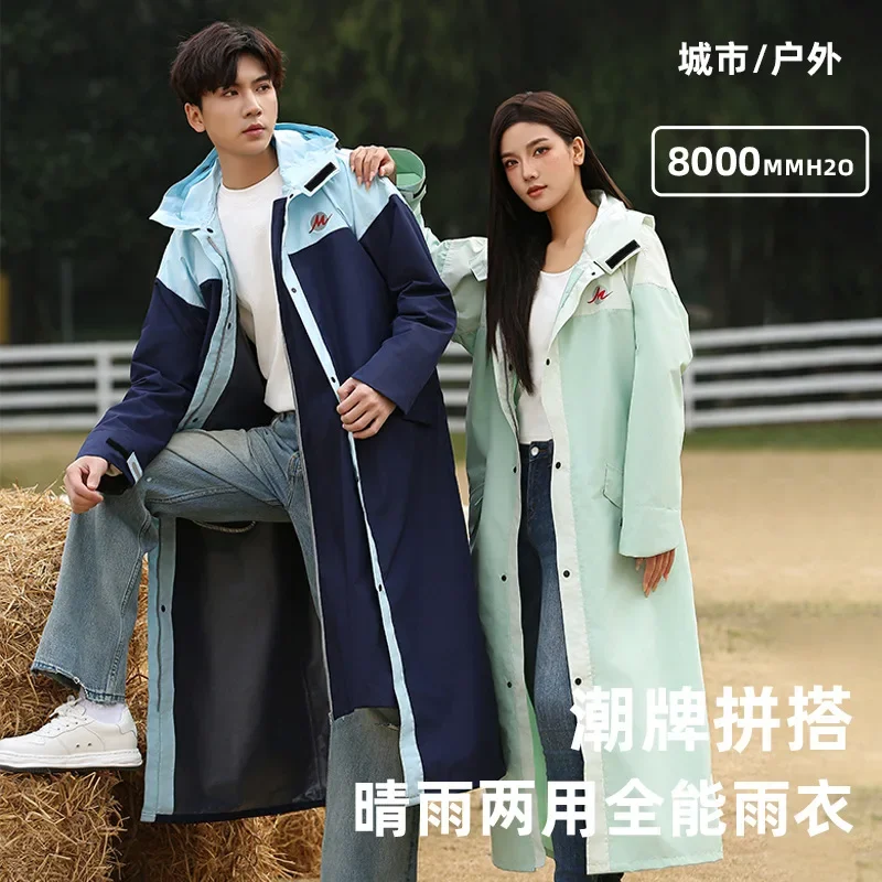 New-Full-Body-Waterproof-Raincoat-One-piece-Long-Rain-Coat-Motorcycle ...